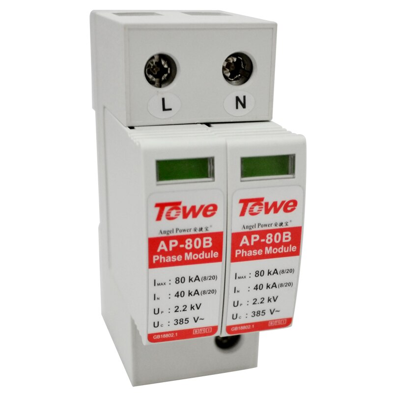 TOWE AP 80B 2P 40kA three phase surge protective d... – Vicedeal