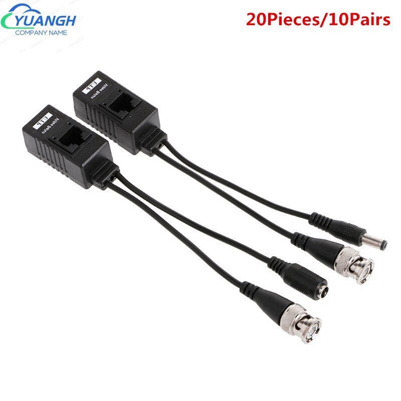 10Pairs CCTV Camera Video Balun BNC To RJ45 Passiv... – Vicedeal