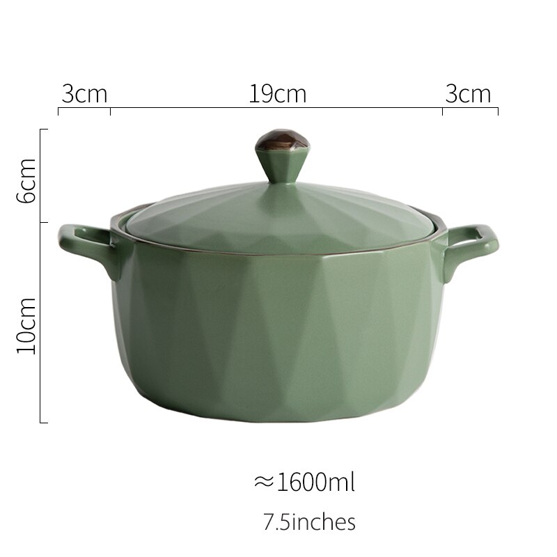 Household Green Heat Resistant Noodle Pot Binaural... – Vicedeal
