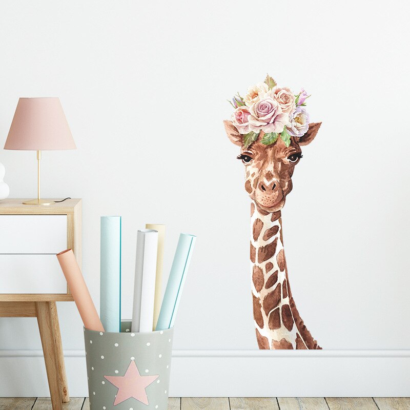 Lovely Giraffe Removable Wall Stickers Home PVC De... – Grandado