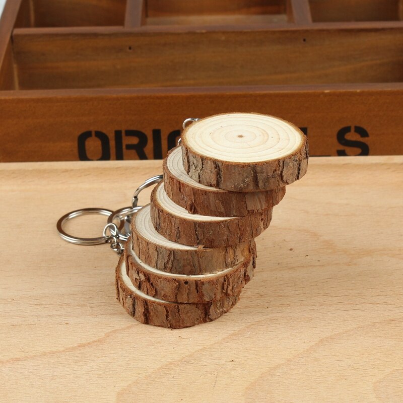 1pc DIY Wood Keychain Children Painting Wooden Key... – Grandado