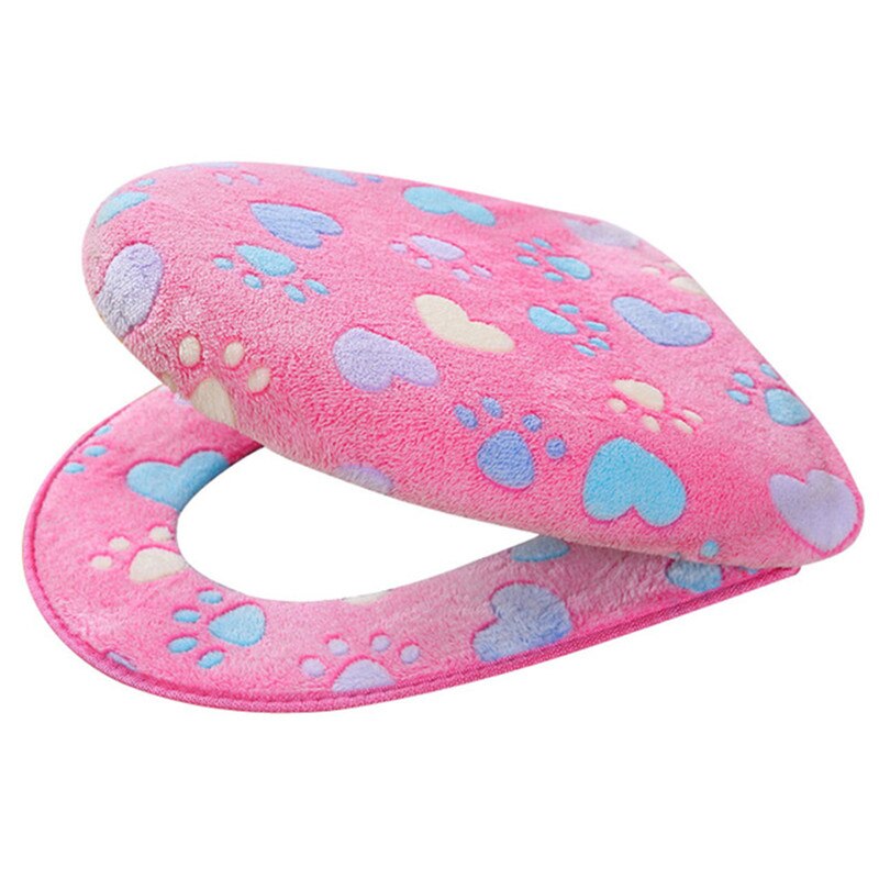 4 colors toilet seat velcro/zipper soft warm acryl... – Vicedeal