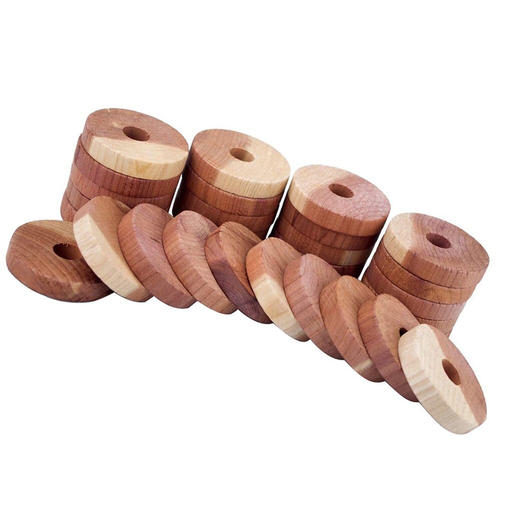 30PC Natural Cedar Wood Ring Moth Repellent , Arom... – Grandado