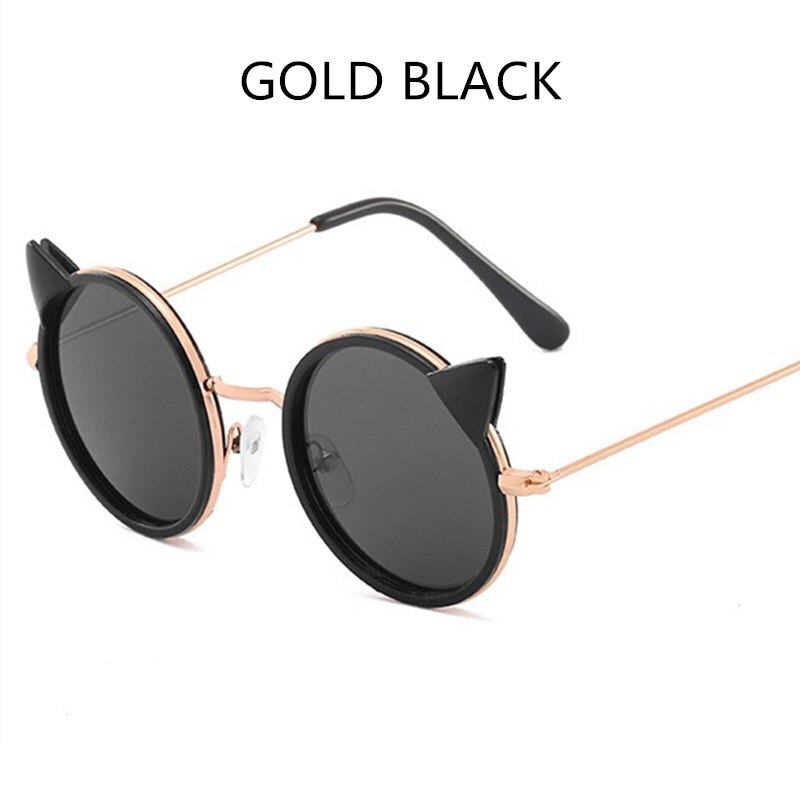 XojoX Children Cat Ear Sunglasses Cute Cartoon Rou... – Grandado