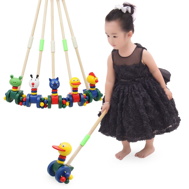 Kids Push Pull Toy Baby Walks Wooden Toys Horizont... – Grandado