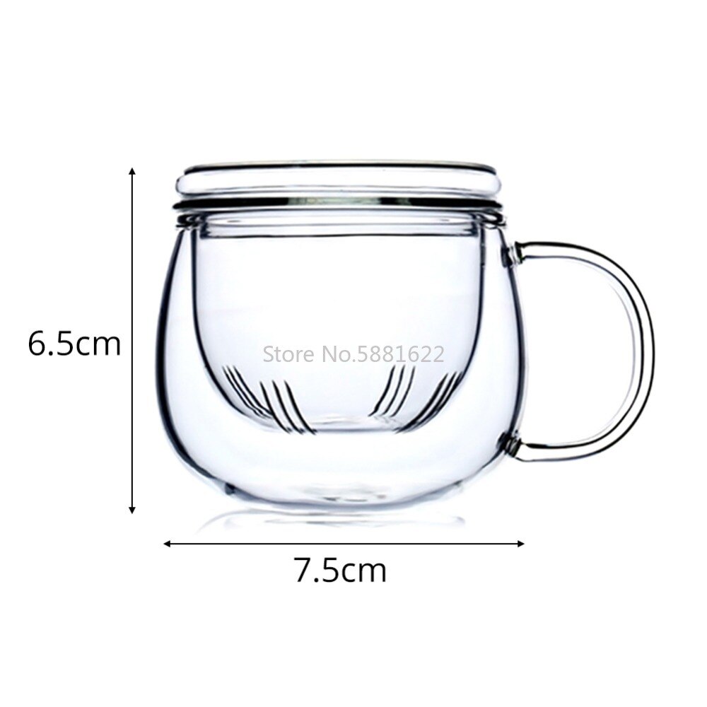 Hand Blown Heat Resistant Glass Tea Cup with Lid a... – Vicedeal