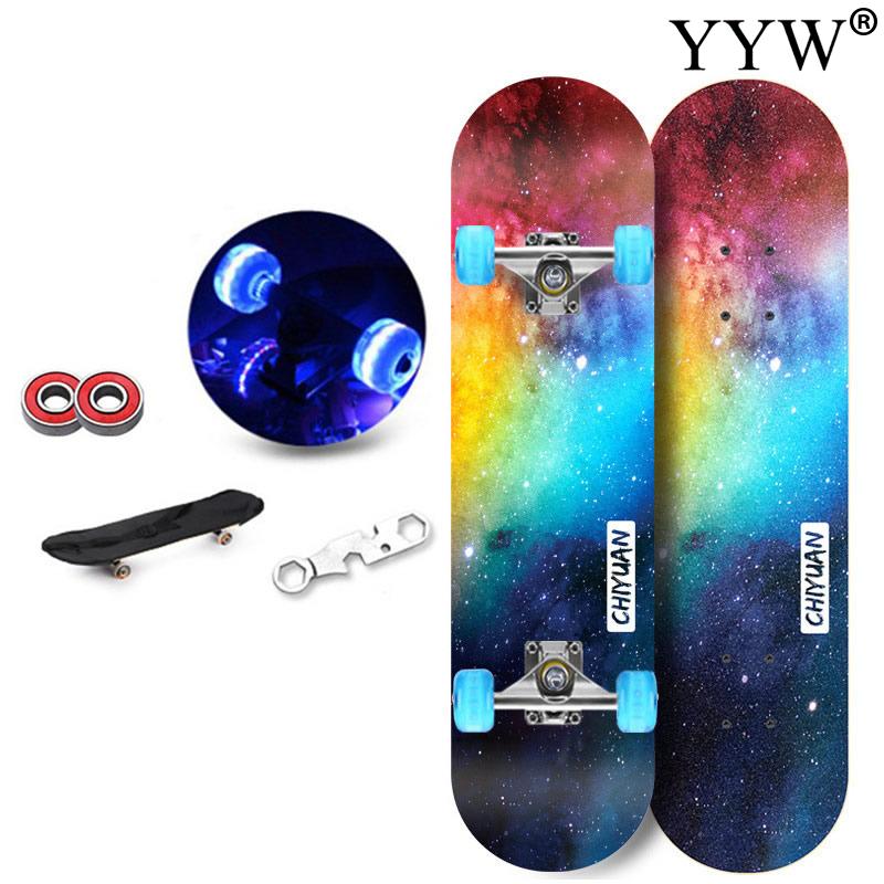 Skateboard Double Kicktail Cruiser Rocker Board Ma... – Grandado