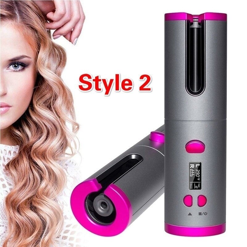 Cordless Auto Waves Curling Iron Electric USB Rech... – Vicedeal