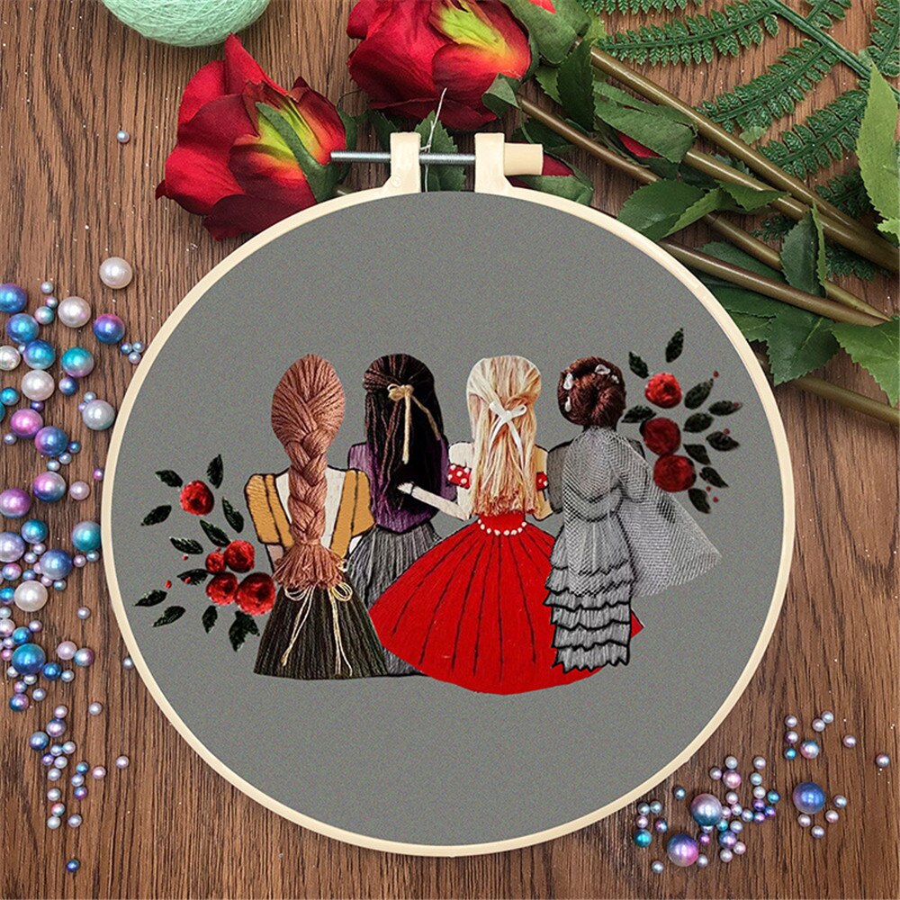 DIY Girls Embroidery Kit with Embroidery Shed Sewi... – Vicedeal