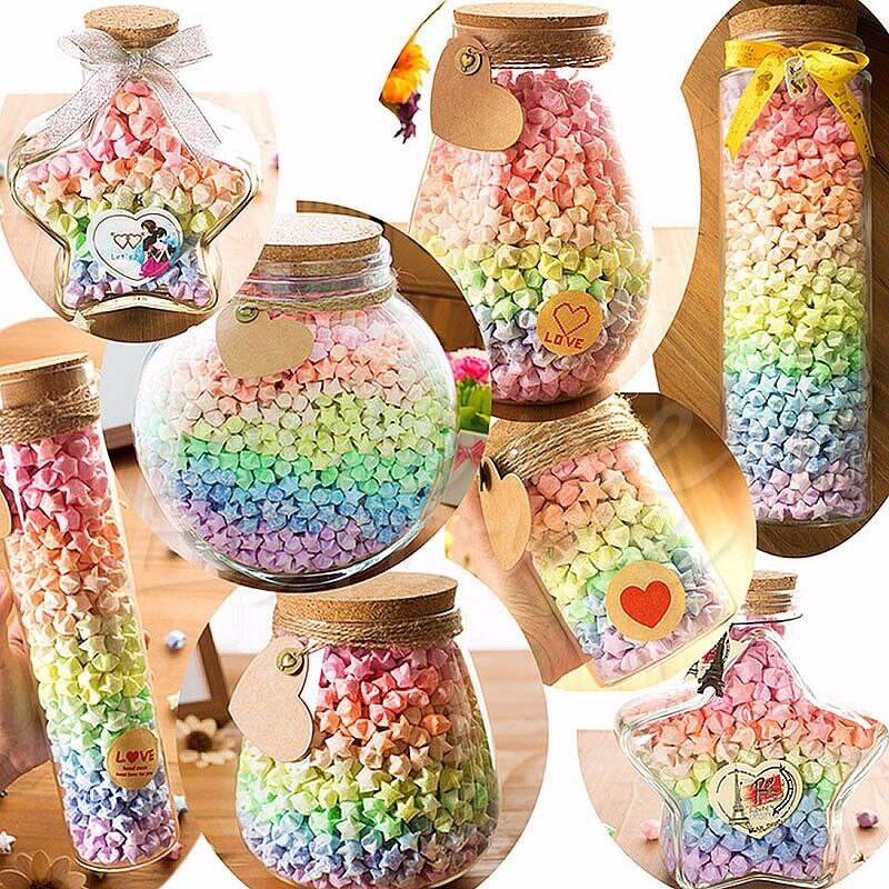 Colorful Lucky Star Strip Origami Set Hand Fold Or... – Grandado