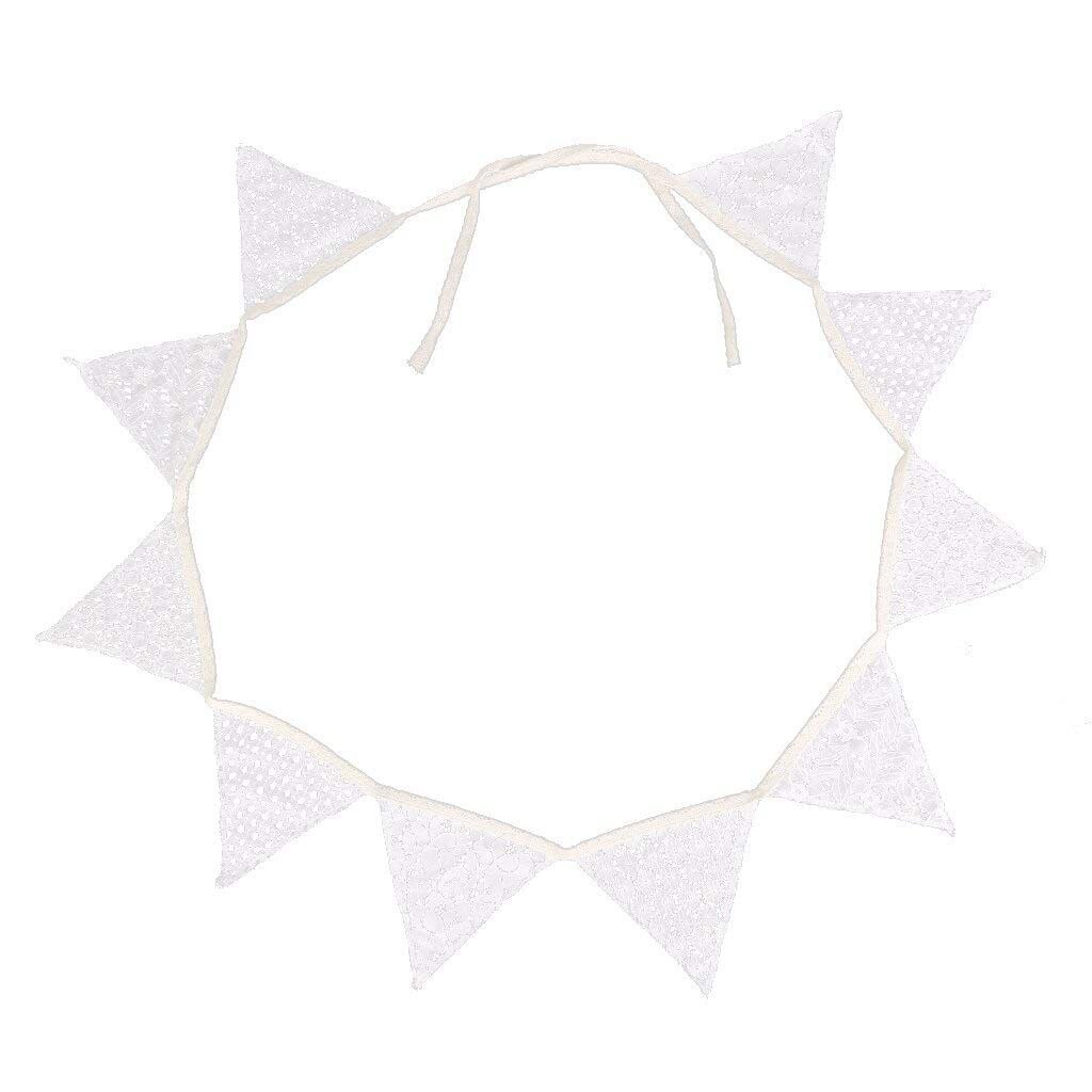 2.5 m beige lace Pennant Pennant decoration party ... – Grandado