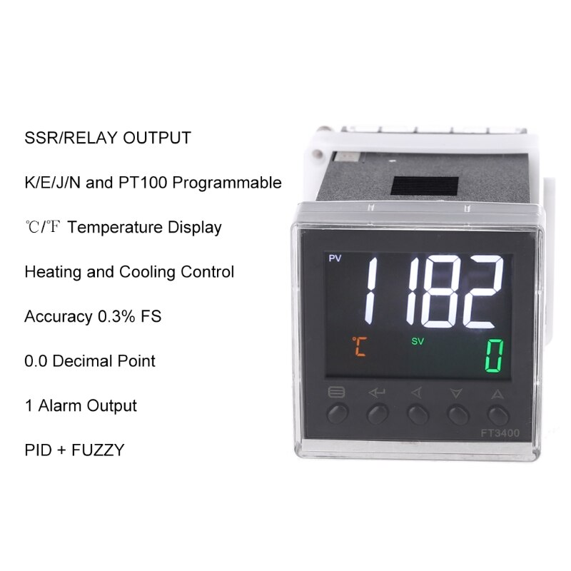 AC 100-240V PID Thermostat SSR Relay Output K J Pt... – Grandado