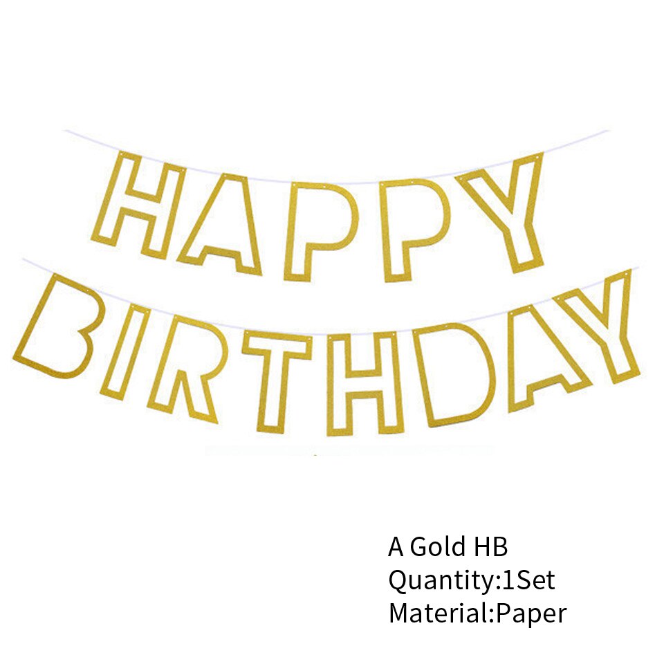 1Set Birthday Paper Flag Banner&Flags Garland Bunt... – Grandado