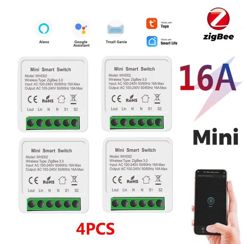 Tuya Zigbee Smart Lichtschakelaar Module 16A Mini ... – Vicedeal