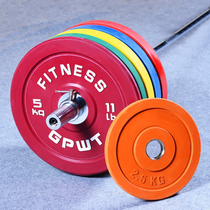 5cm diameter Rubber coating color barbell film equ... – Grandado