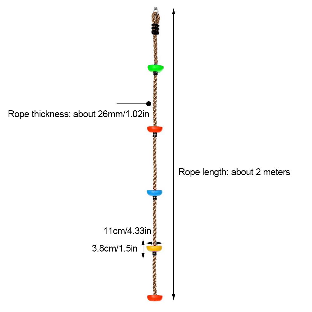 Children's Climbing Rope With Safety Hook Tread Su... – Grandado