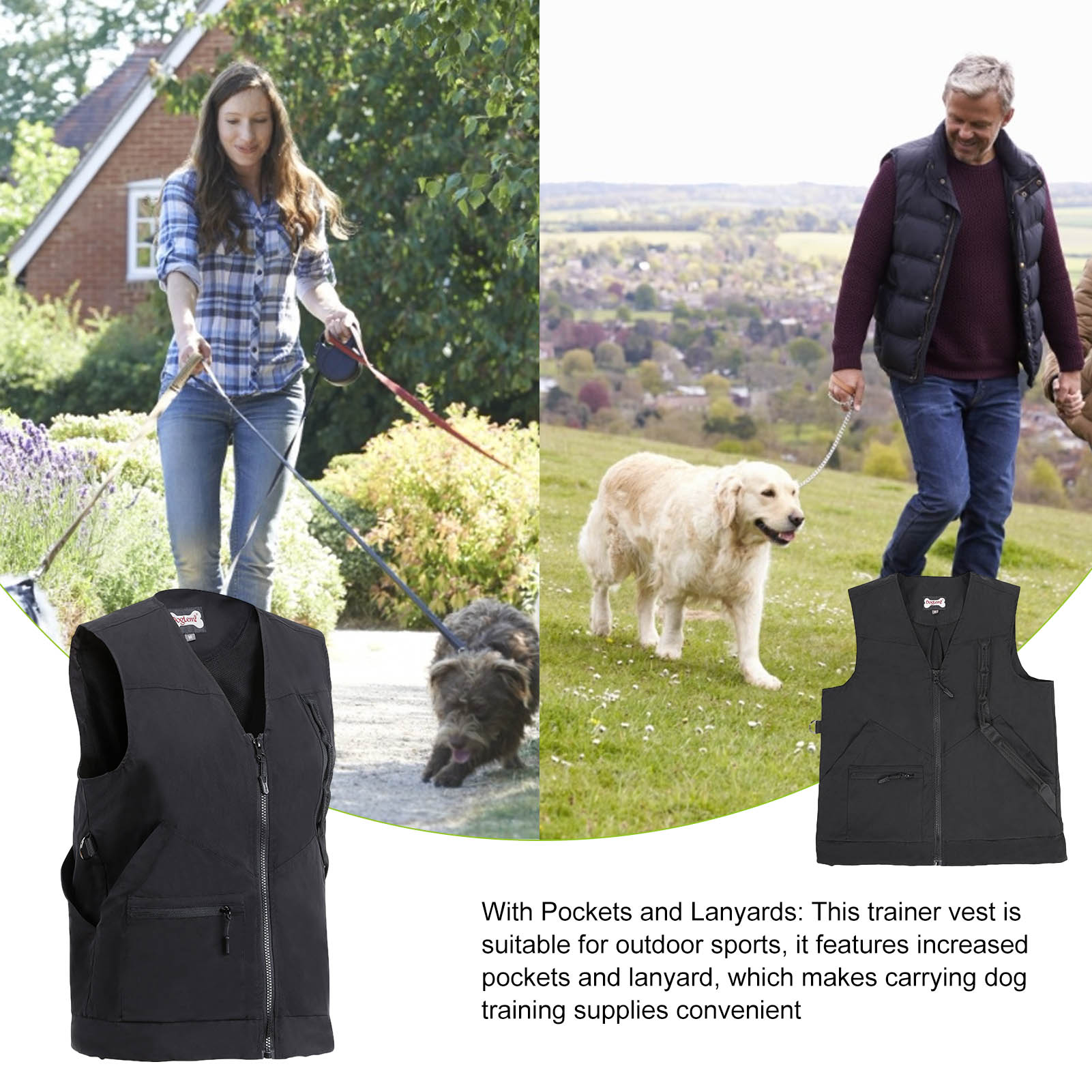 Pet Dog Training Vest Clothes Fishing Vests With L... – Vicedeal