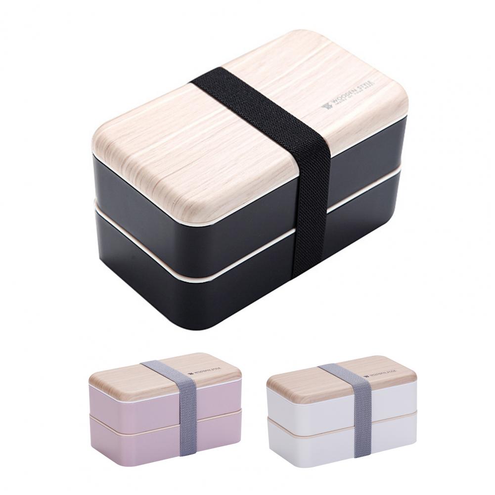 Bento Box Leak-proof Double Layers 3 Colors Stacka... – Grandado