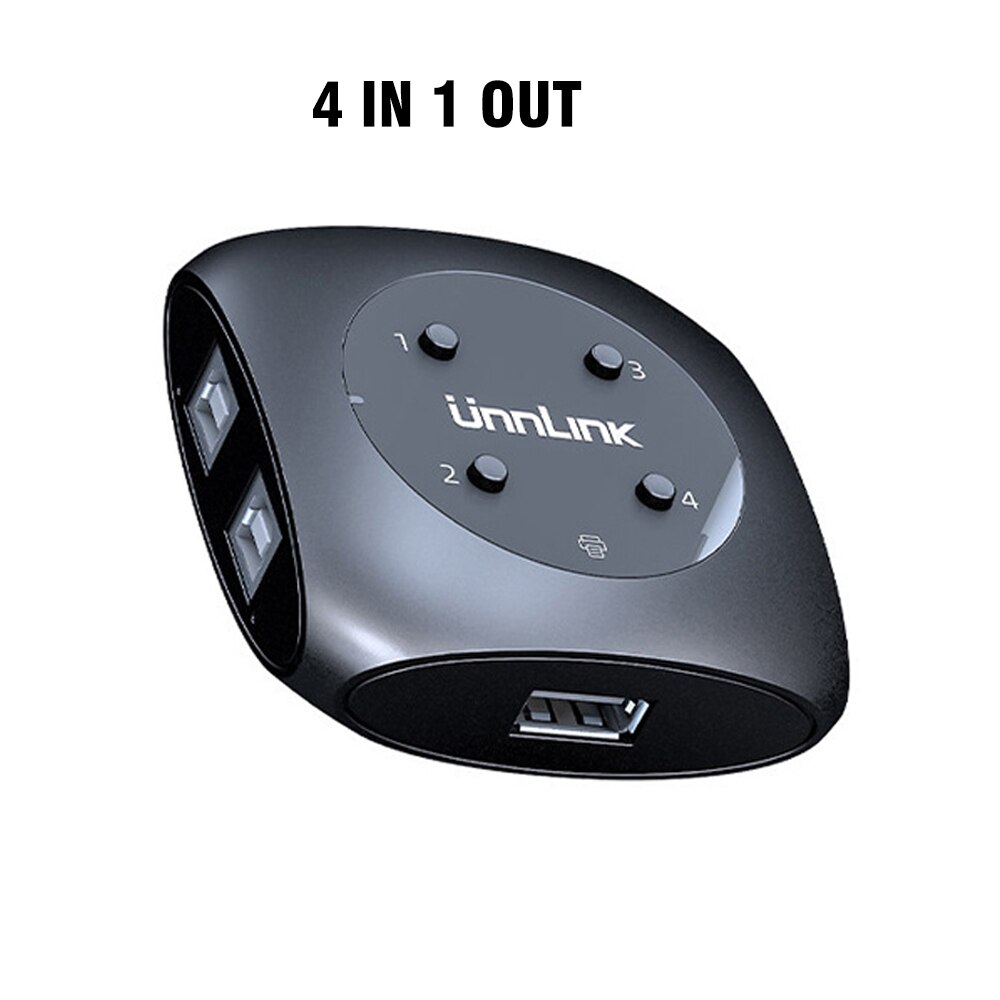 Interruptor usb unnlink, 4 computadores, compartil... – Grandado
