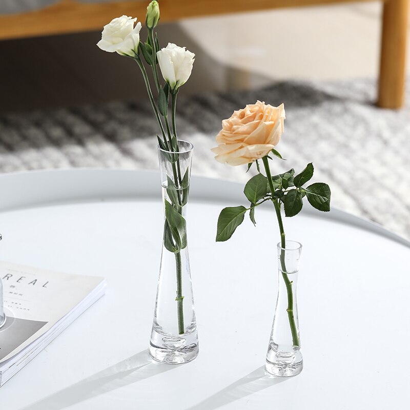Nordic Simple Transparent Glass Vase Mini Flowers ... – Grandado