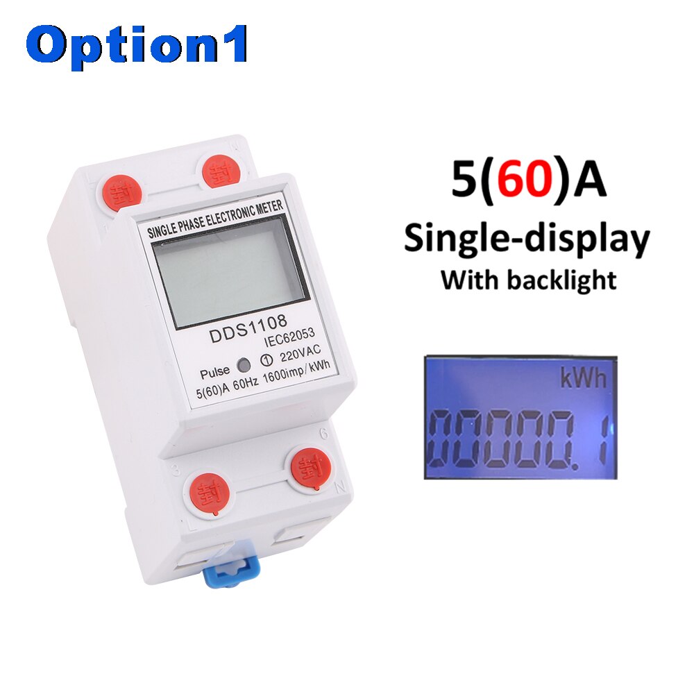 1PC Din Rail Single Phase LCD Digital Display 60A ... – Grandado