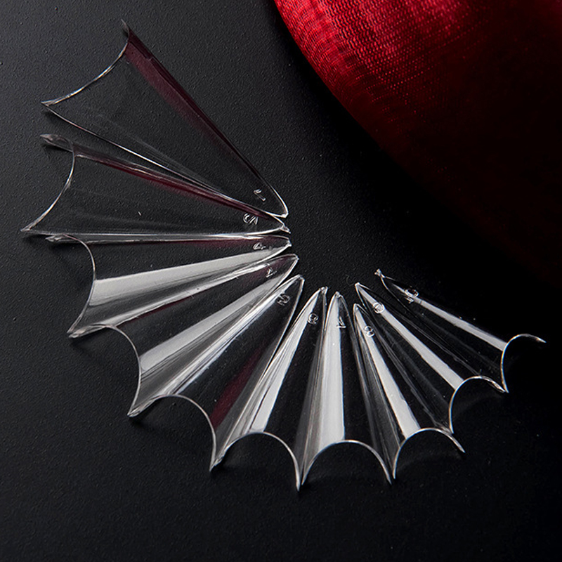 Nail Art False Nails- 500 tips STILETTO Curved Cle... – Grandado