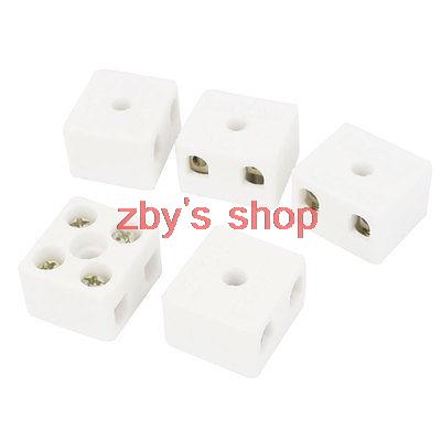 5 Pcs 10A 2W4H 2 Way 4 Hole Connector Porcelain Ce... – Grandado