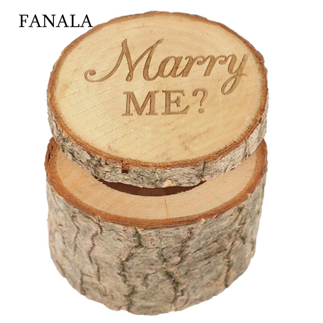 Wooden Engagement Ring Storage Box Wedding Jewelry... – Vicedeal