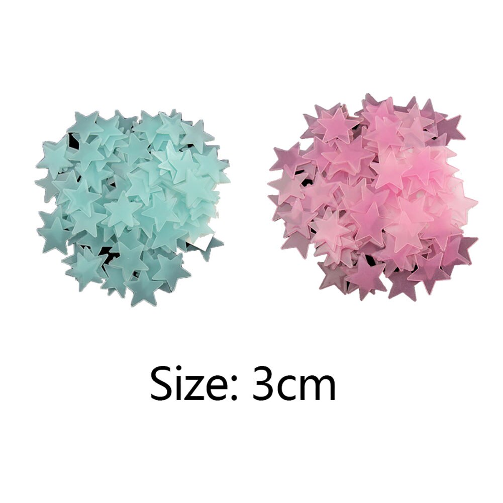 100 Five-Pointed Star Luminous Starry Wall Sticker... – Vicedeal