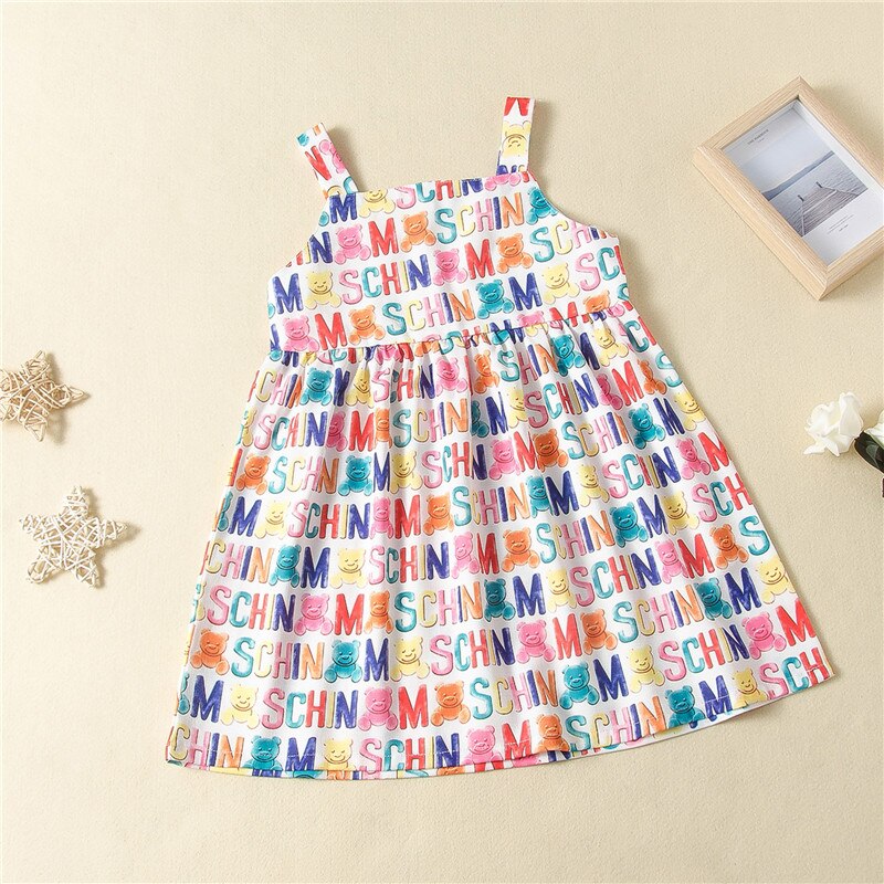 Summer Letter printed Dress Baby Girl Clothes 2-7 ... – Grandado