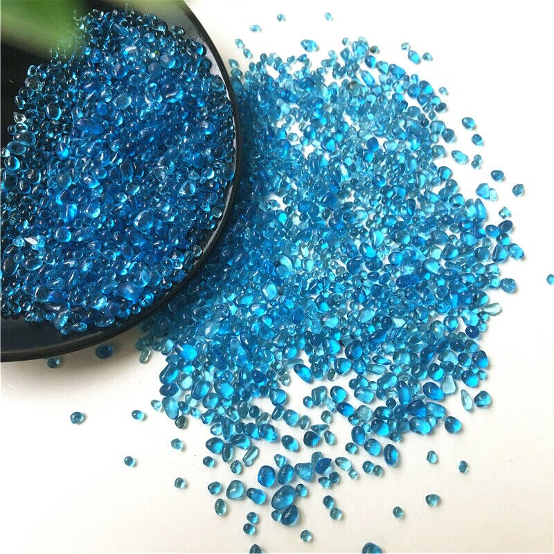 50g 2-5mm K5 Sea Blue Glass Gravel Glaze Stone Roc... – Vicedeal