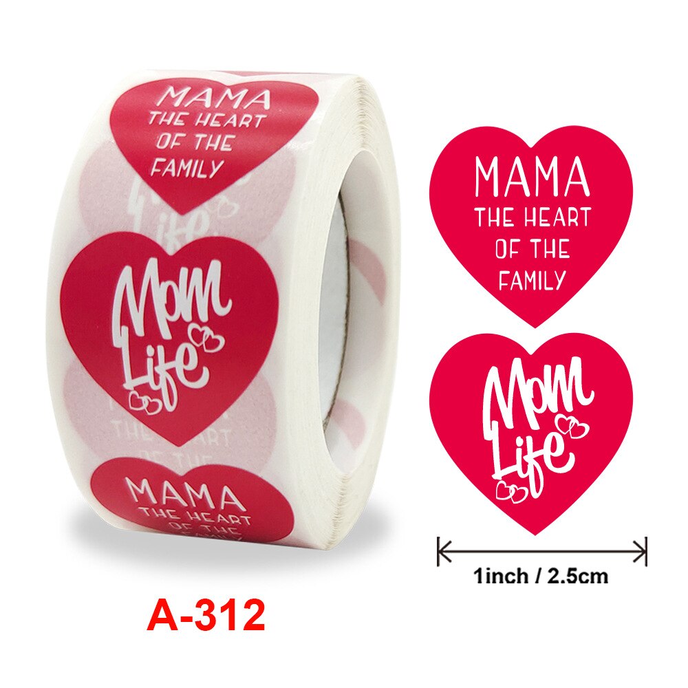 Love Shape Happy Mother's Day Stickers Best Mom Ev... – Grandado