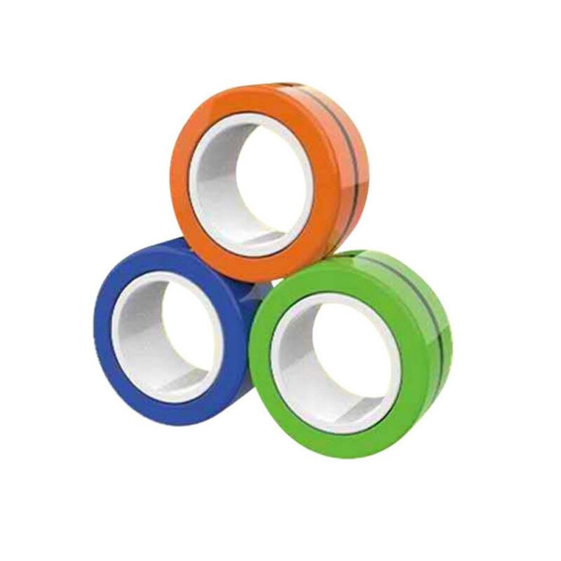 3pc/set Anti-Stress Finger Magnetic Rings Autism A... – Grandado