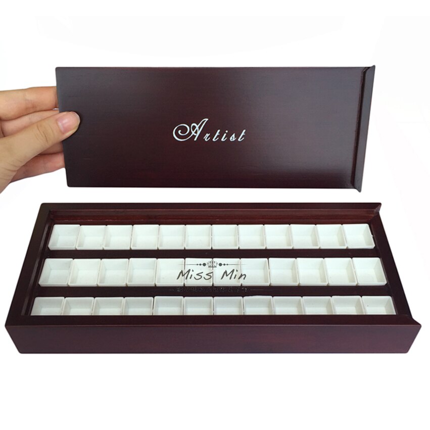 Pure handmade paint wooden boxWatercolor palette d... – Grandado