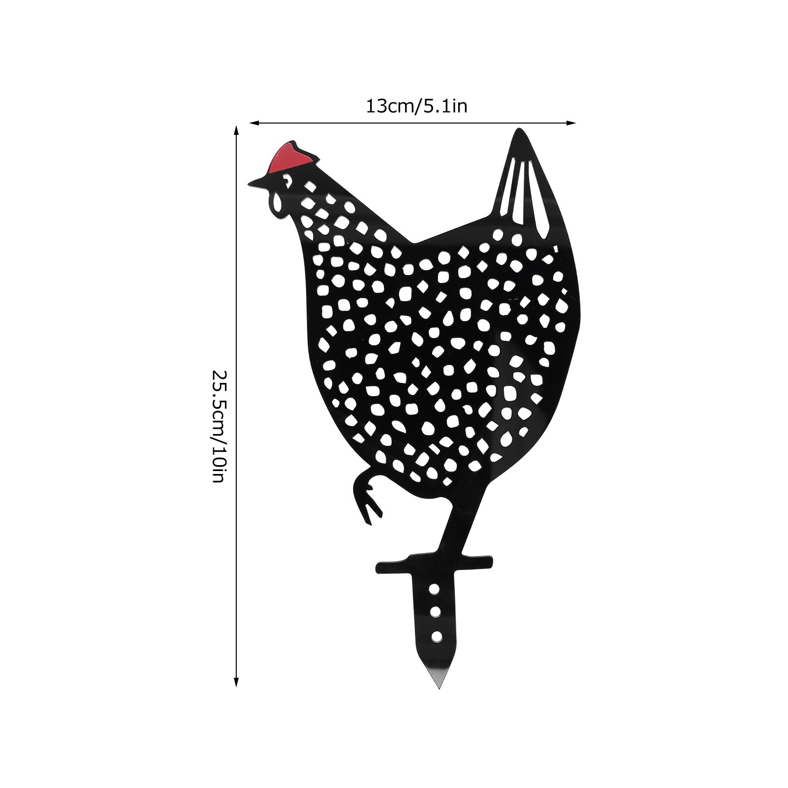 Black Hen Decor Hollow Animal Shape Chicken Stake ... – Grandado