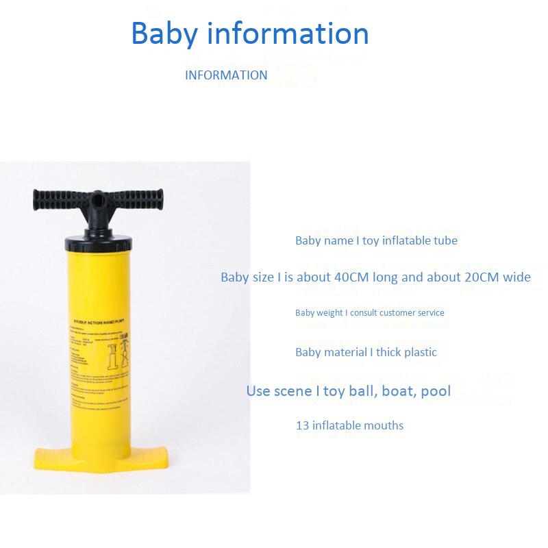 Large Air Pump Inflator for Rubber Boat Rubber Boa... – Grandado