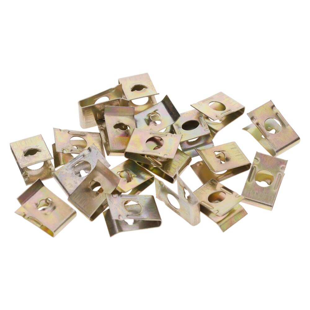 20Pcs Car Door Panel Screw U-Type Iron Nuts Plate ... – Grandado