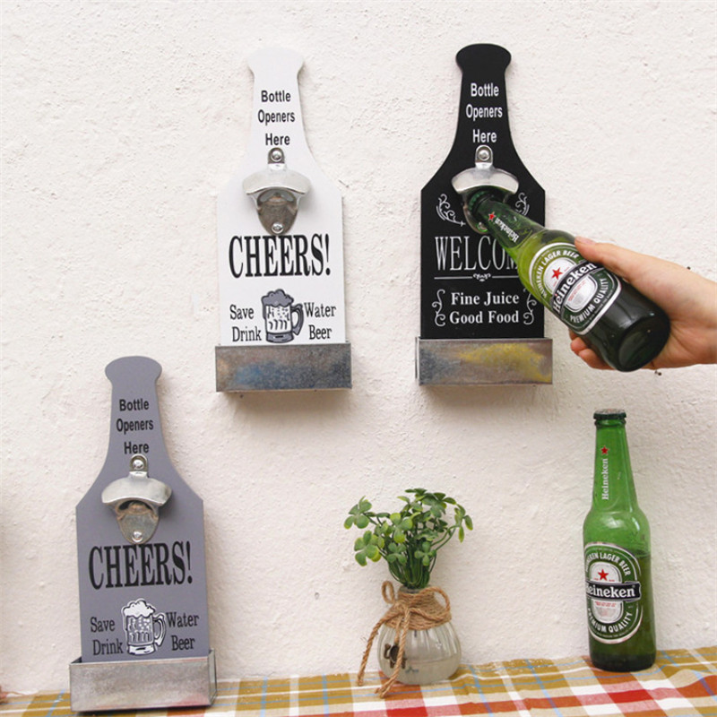 Bierfles Opener Houten Muur Gemonteerde Thuis Rest... – Vicedeal