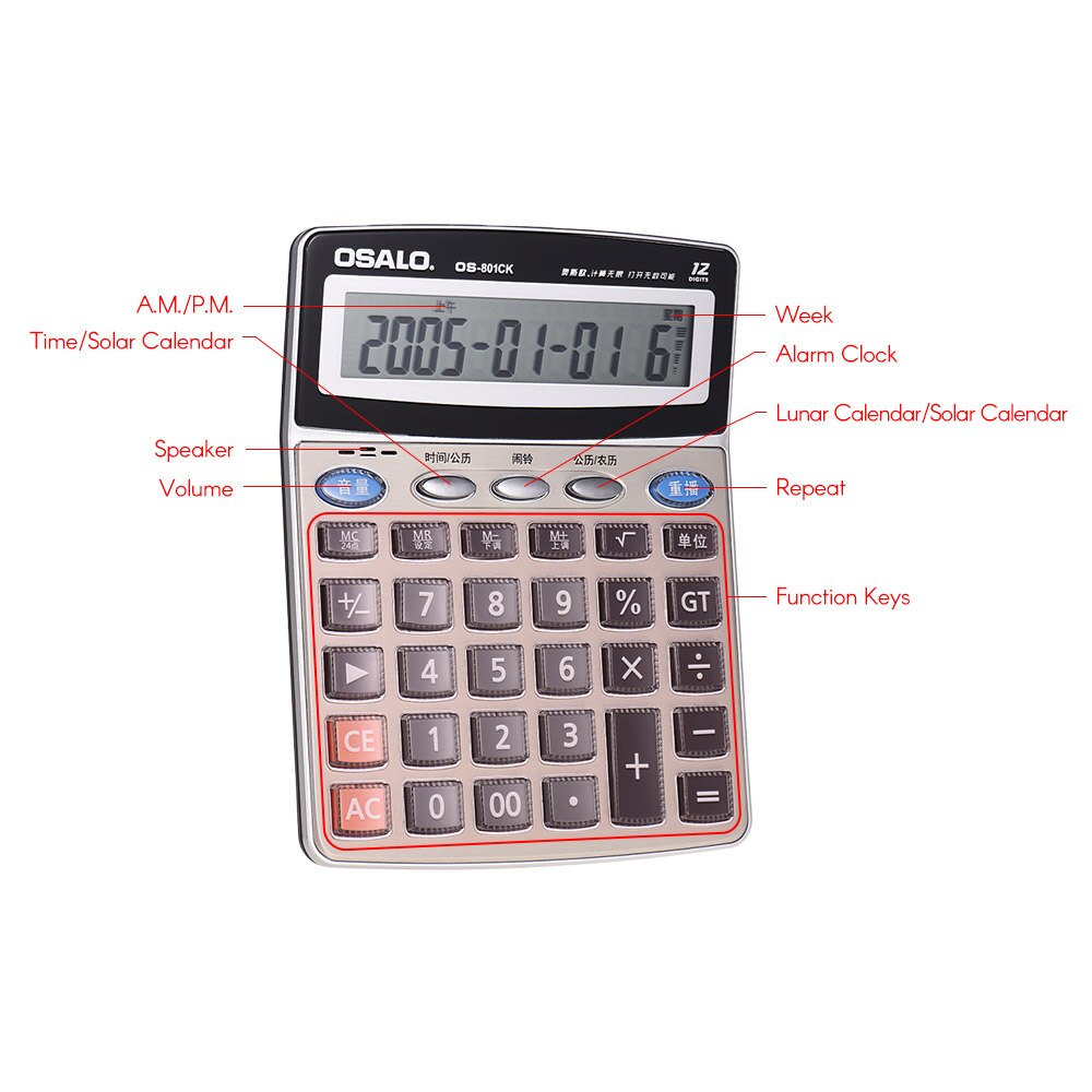 Multi-function Calculator Musical Electronic Deskt... – Grandado
