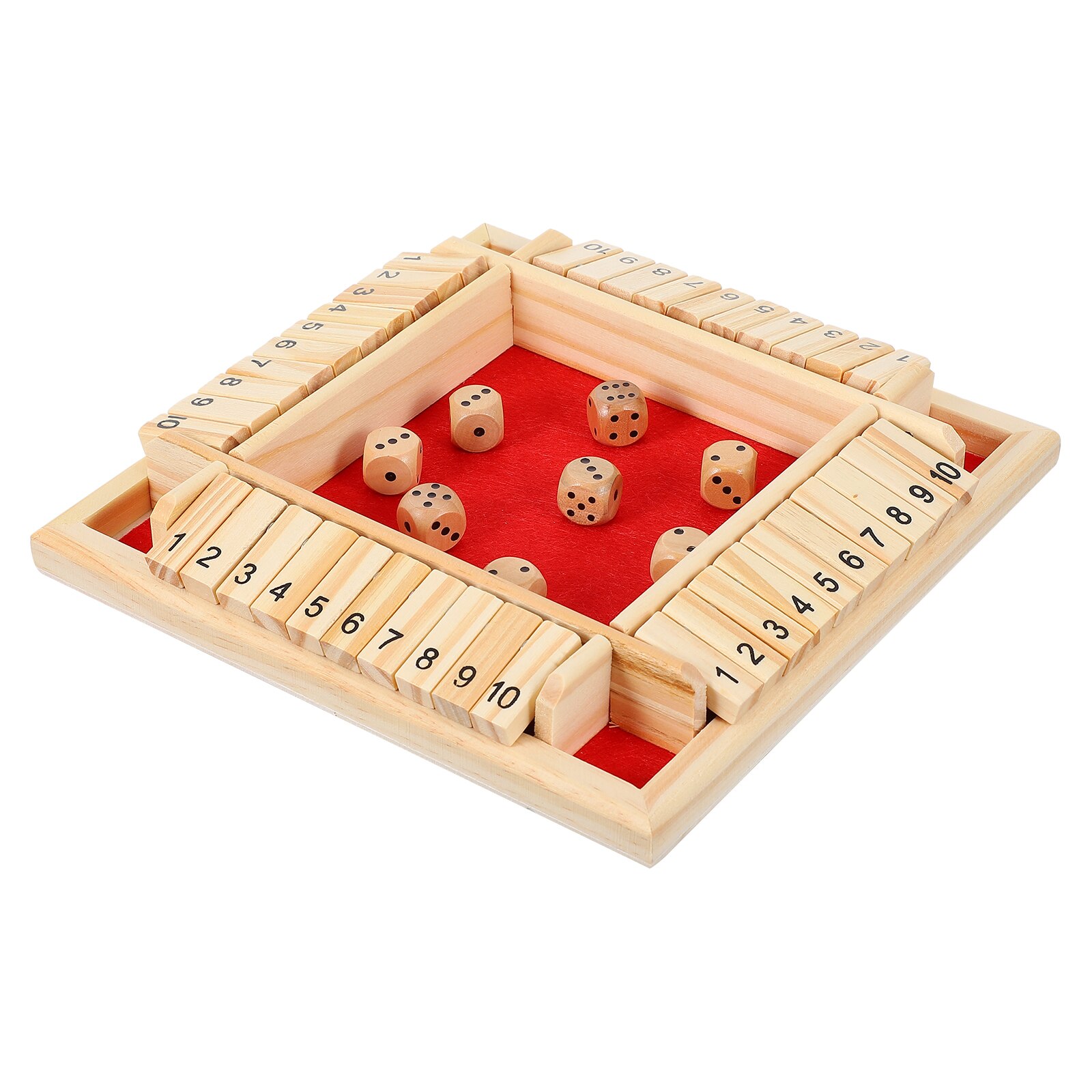 1 Set Shut The Box Game Novel Fine Prop 4 Player D... – Vicedeal