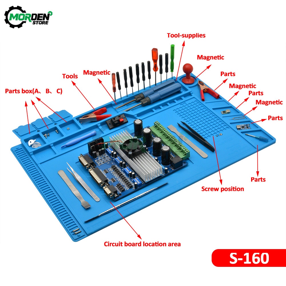 1PCS Heat Insulation Silicone Soldering Mat Anti-s... – Vicedeal