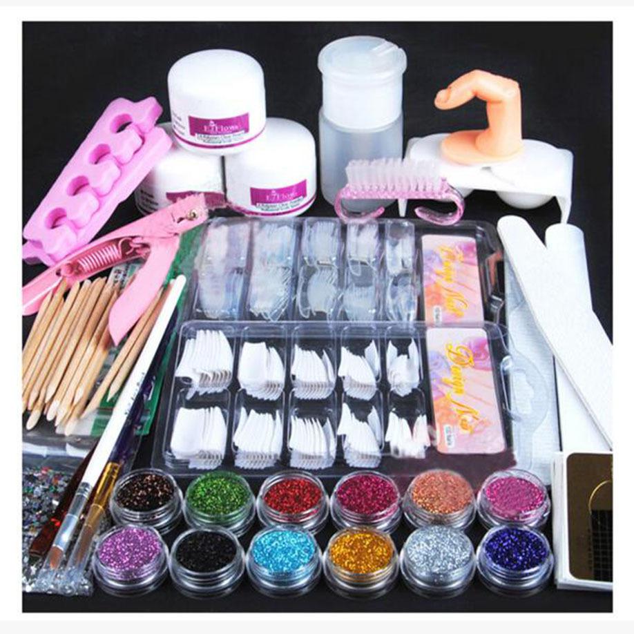23PCS Acrylic Nail Art Kit Manicure Set 12 Colors ... – Vicedeal