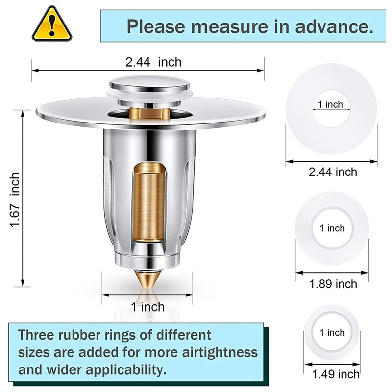 Bathroom Sink Stopper Core Push Type Sink Stopper ... – Grandado