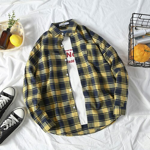 Mannen Shirts Klassieke Plaid Turn-Down Kraag Casu... – Vicedeal