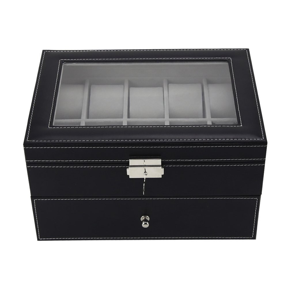 20 Grids PU Leather Watch Box Double Layers Watche... – Grandado