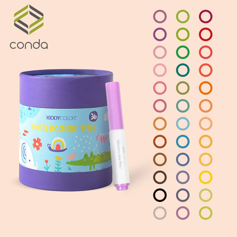 Conda Children's color pen Safe washable Set 24 36... – Grandado