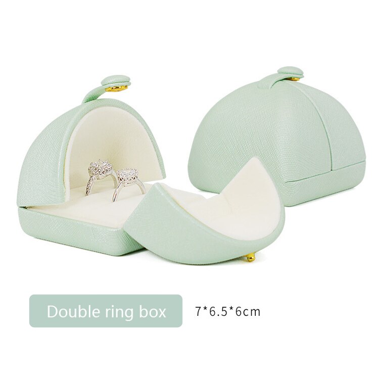 Tender Green Reticulated Pu Leather Double Open Je... – Grandado