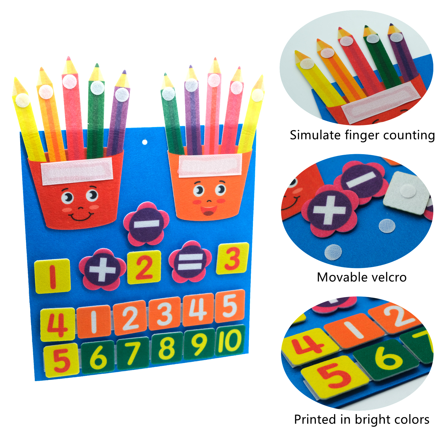 Kids Montessori Toys Felt Board Finger Numbers Cou... – Grandado