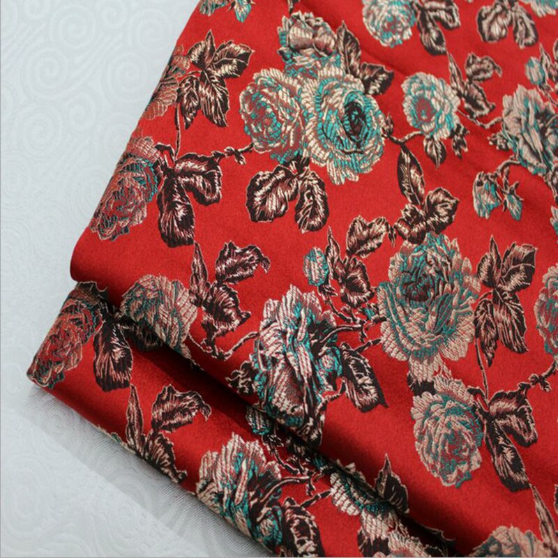HLQON 75cm width satin yarn dyed brocade fabric fo... – Grandado