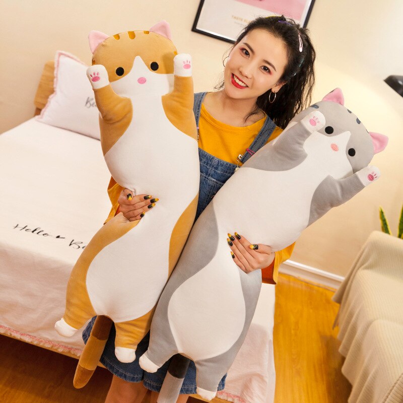 90cm Plush Toys Animal Cat Cute Long Soft Toys Off... – Grandado